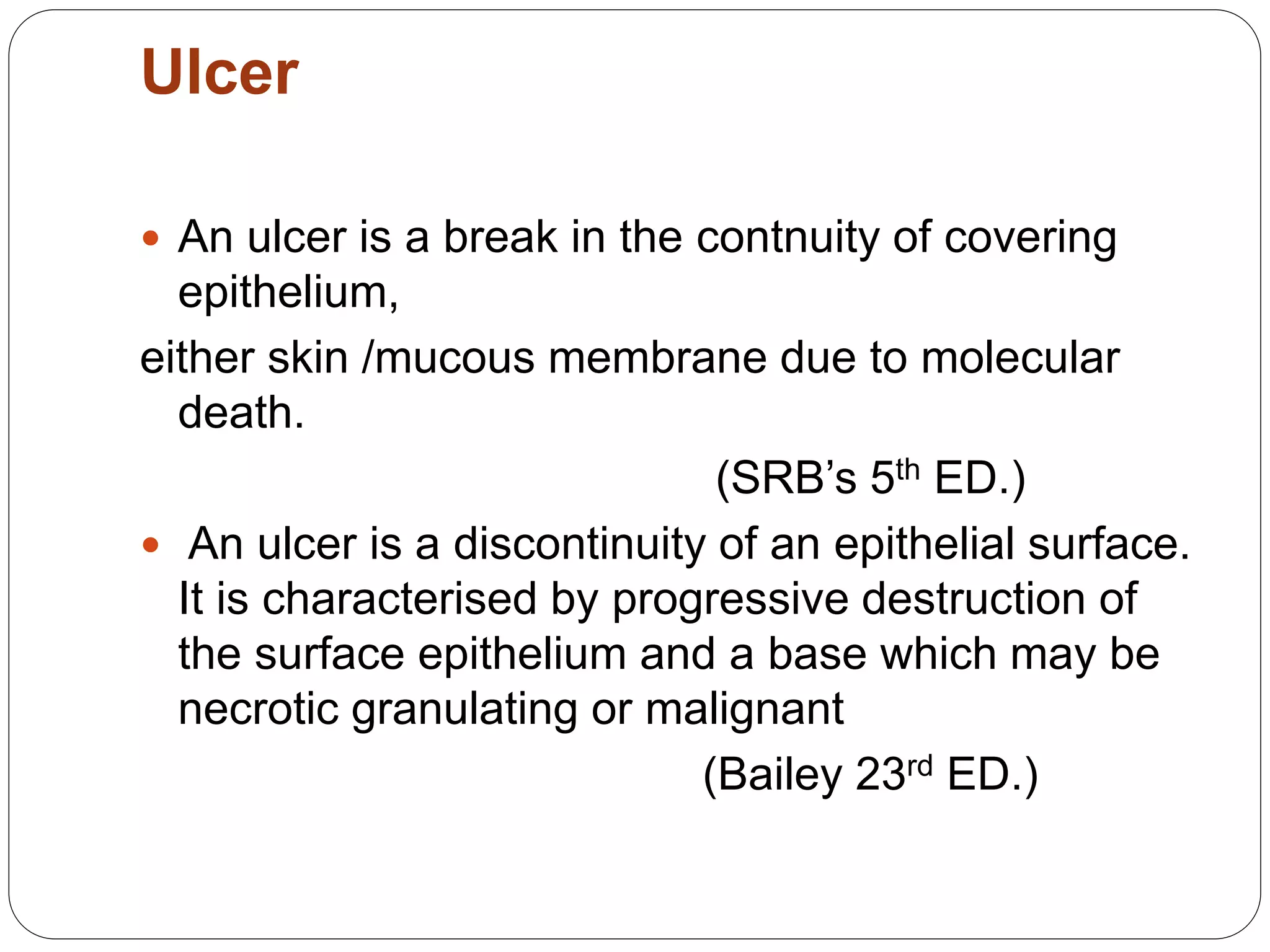 wound healing &ulcer classification | PPTX