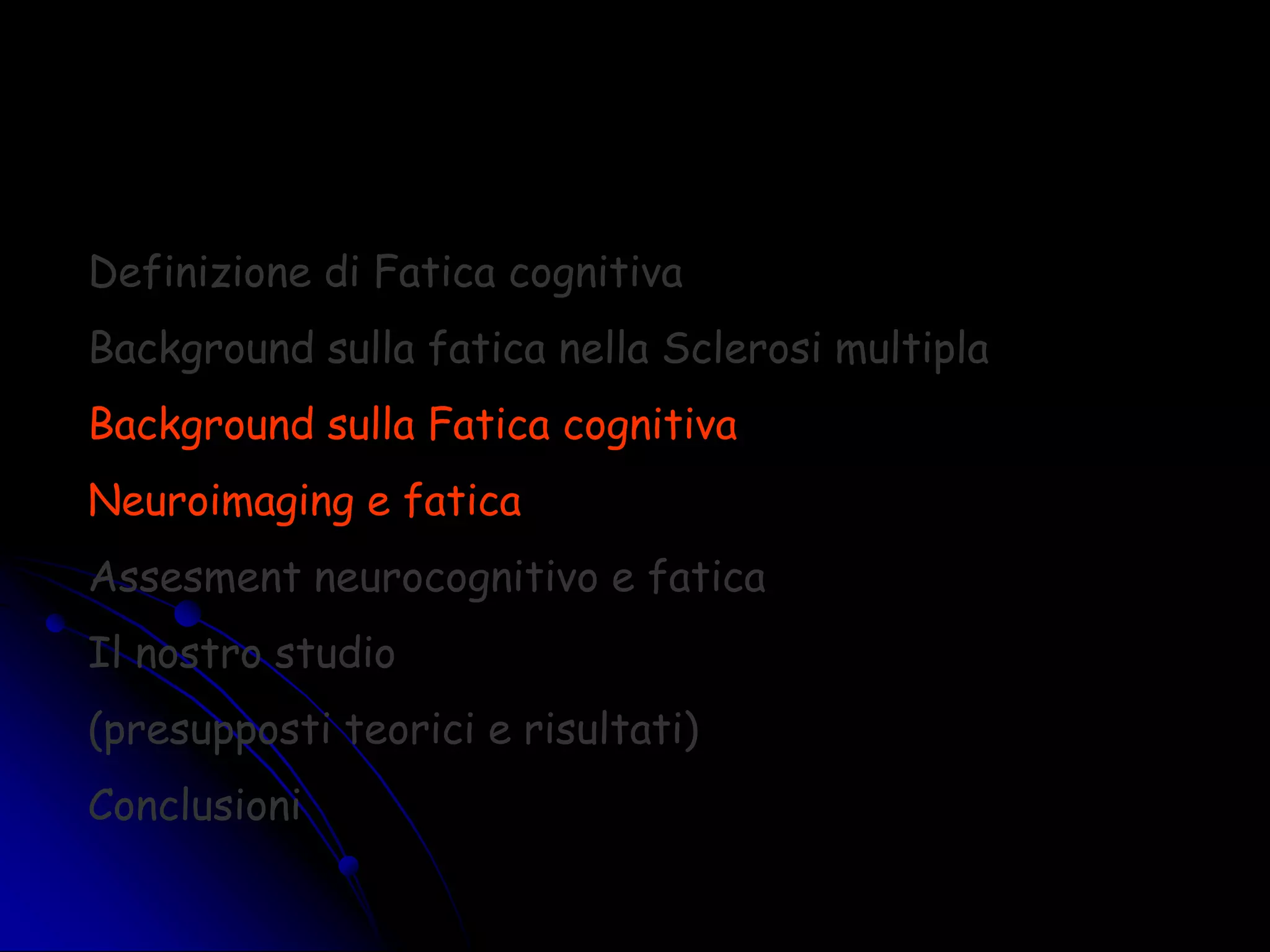 Fatica cognitiva - SCAN Onlus | PDF