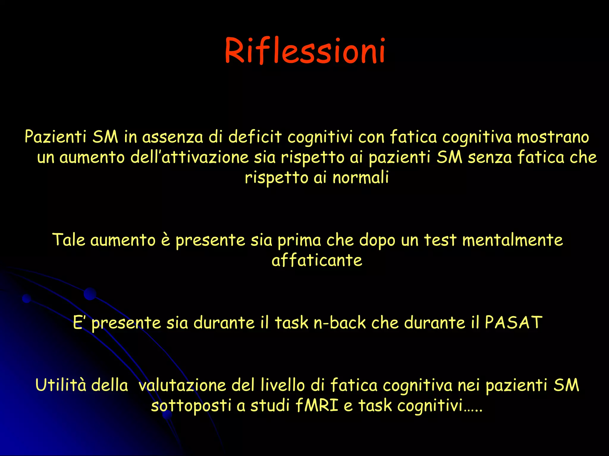 Fatica cognitiva - SCAN Onlus | PDF
