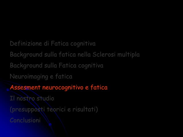 Fatica cognitiva - SCAN Onlus | PDF
