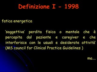 Fatica cognitiva - SCAN Onlus | PDF