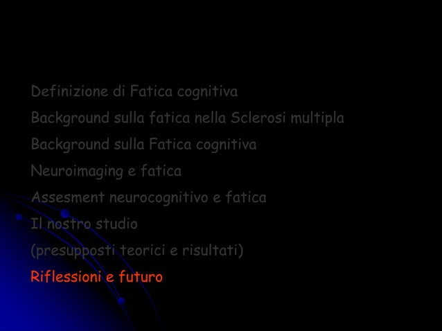 Fatica cognitiva - SCAN Onlus | PDF