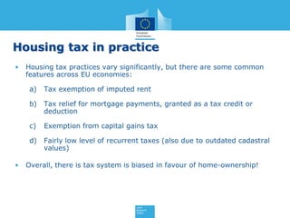 Housing taxation: efficiency and equity | PPT