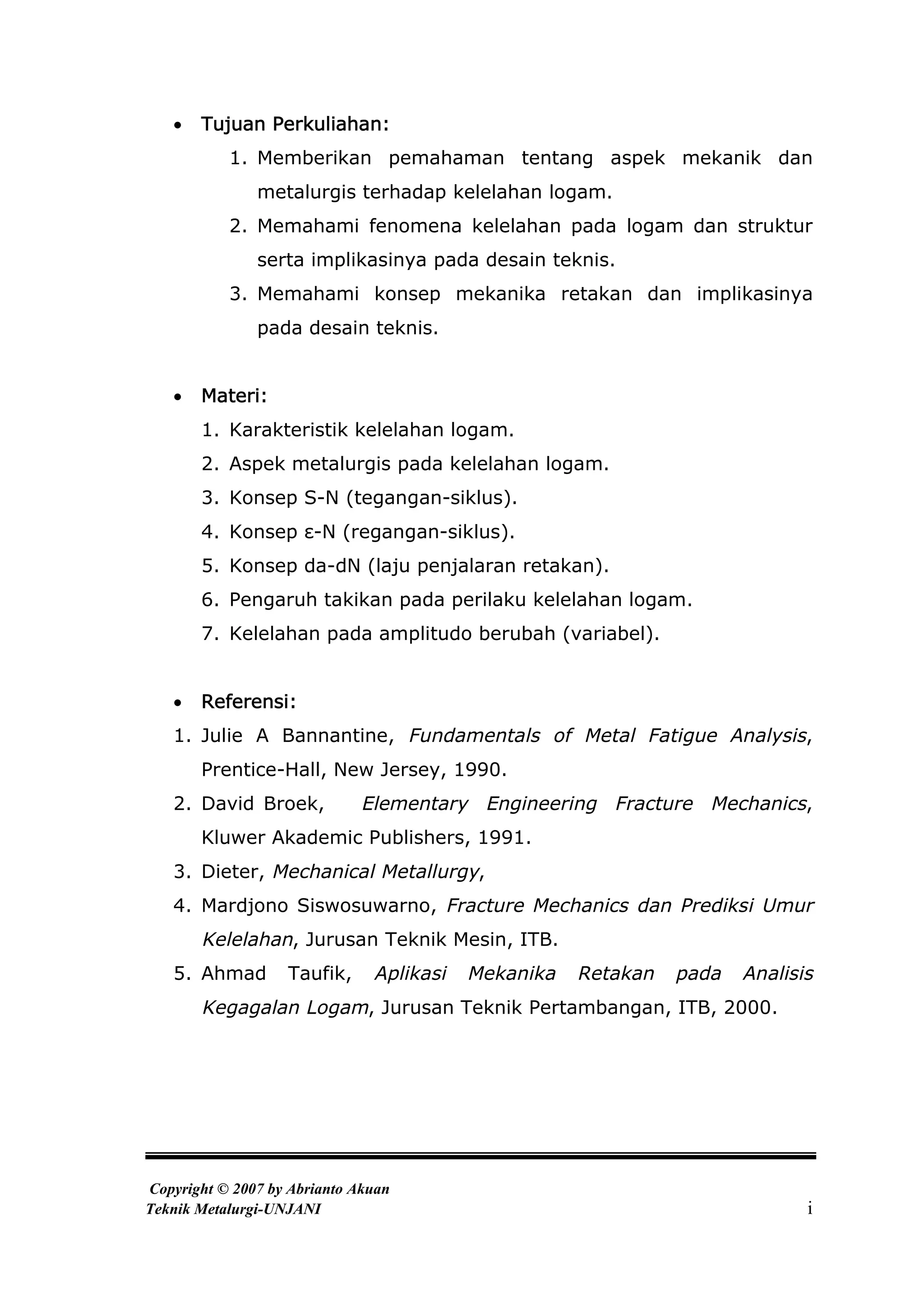 Kelelahan Logam (Fatigue) | PDF