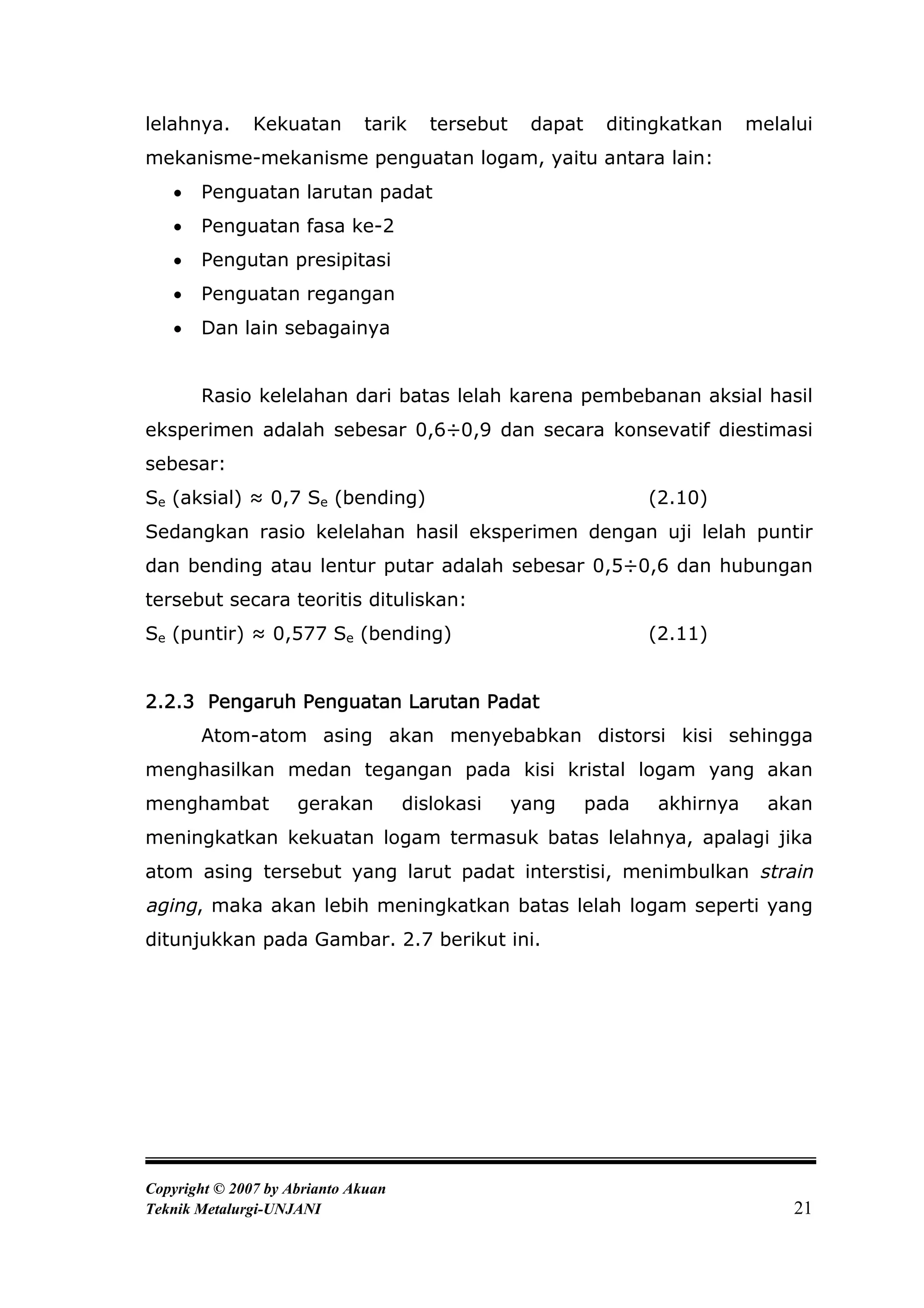 Kelelahan Logam (Fatigue) | PDF