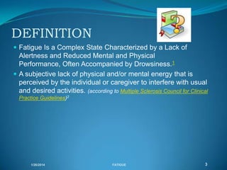 Fatigue | PPT