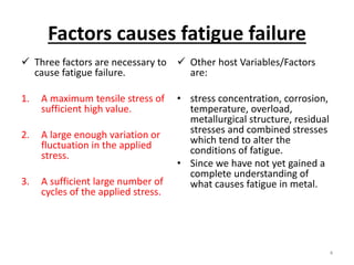 Fracture Mechanics & Failure Analysis: Lecture Fatigue | PPTX