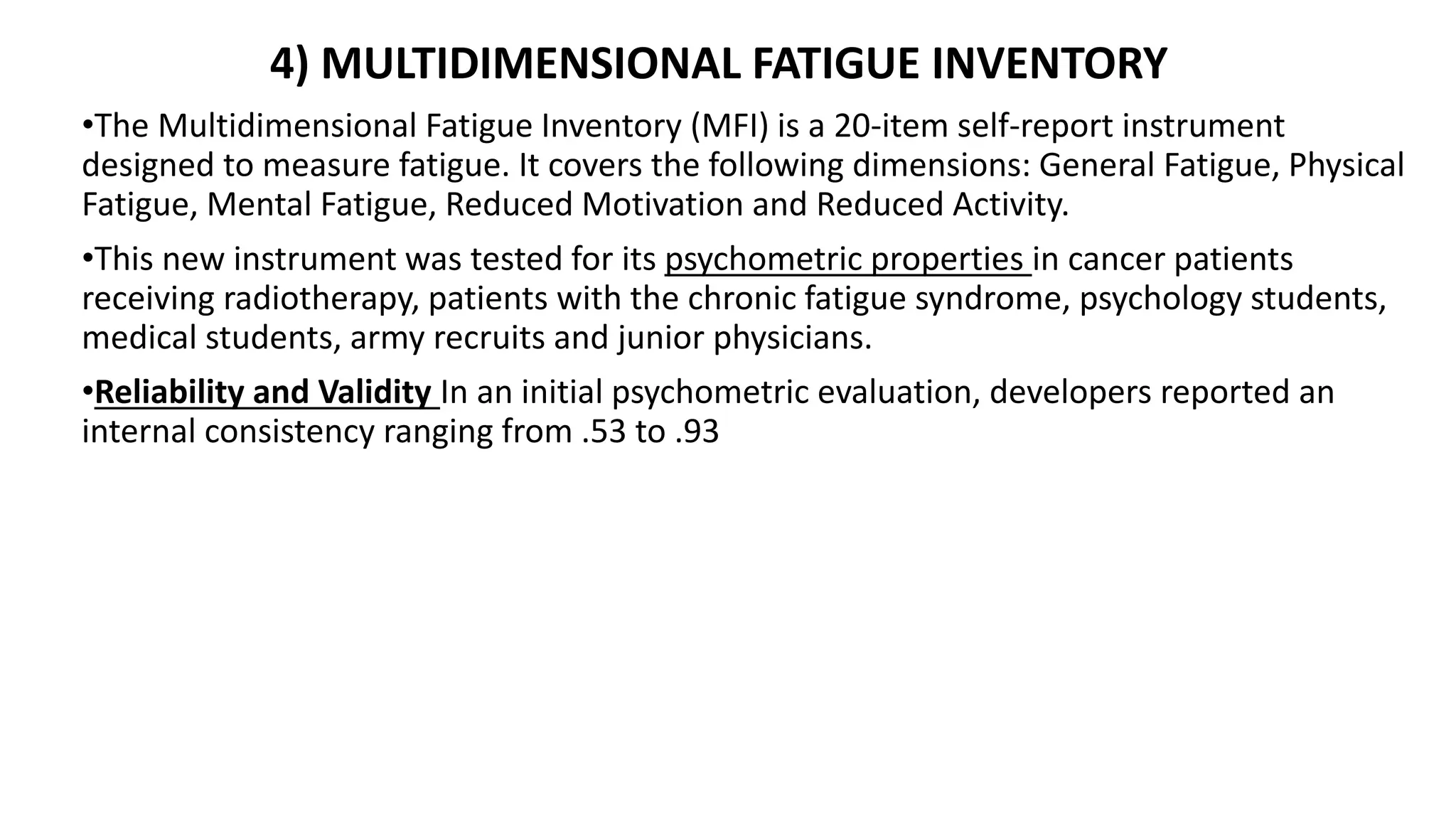 FATIGUE ASSESMENT & MANGEMENT BY- DR. ANJALI RAI | PPTX