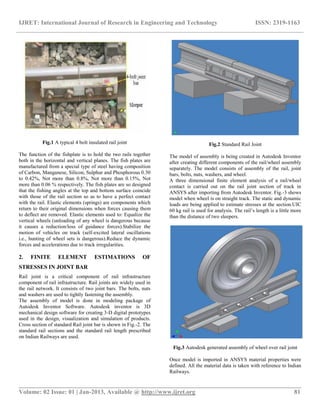 Fatigue analysis of rail joint using finite element method | PDF