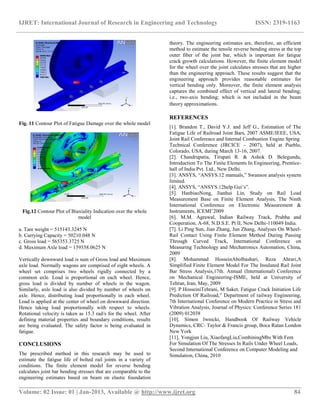 Fatigue analysis of rail joint using finite element method | PDF