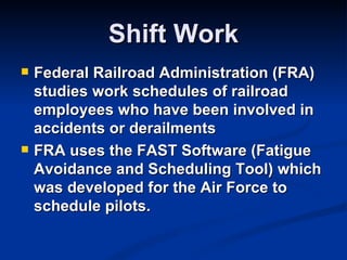 Fatigue and Situational Awareness | PPT