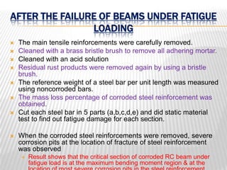 Fatigue behaviour of reinforced concrete beams with corroded | PPTX