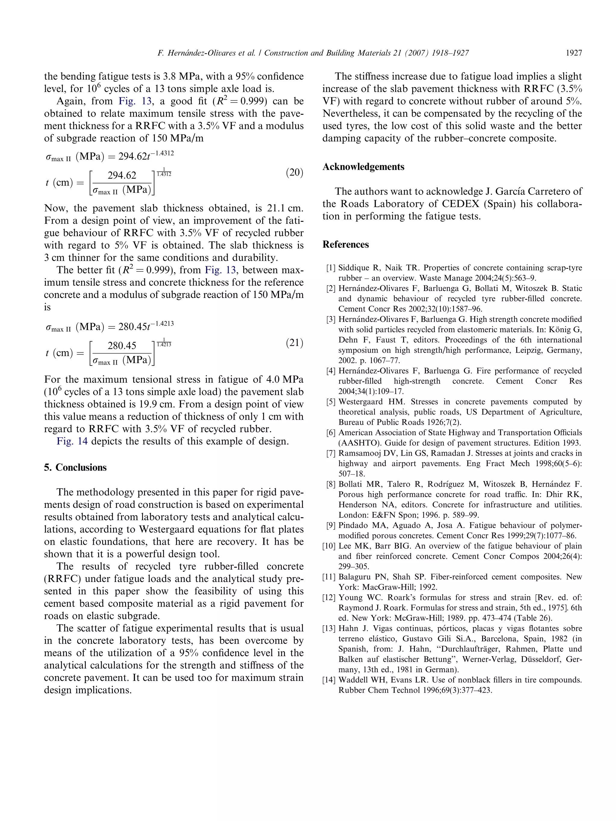 Fatigue Behaviour of Recycled Tyre Rubber-Filled Concrete and its ...