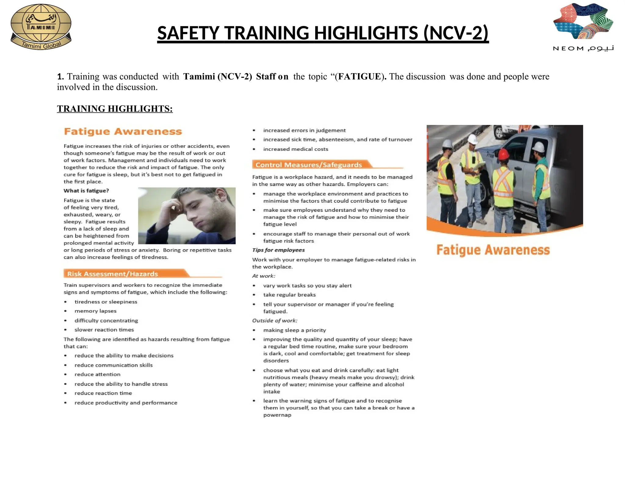 Fatigue Drivers Training mandatory for drivers.docx