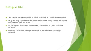 Fatigue Hibbeler Strength Of Materials failure of materials | PPTX