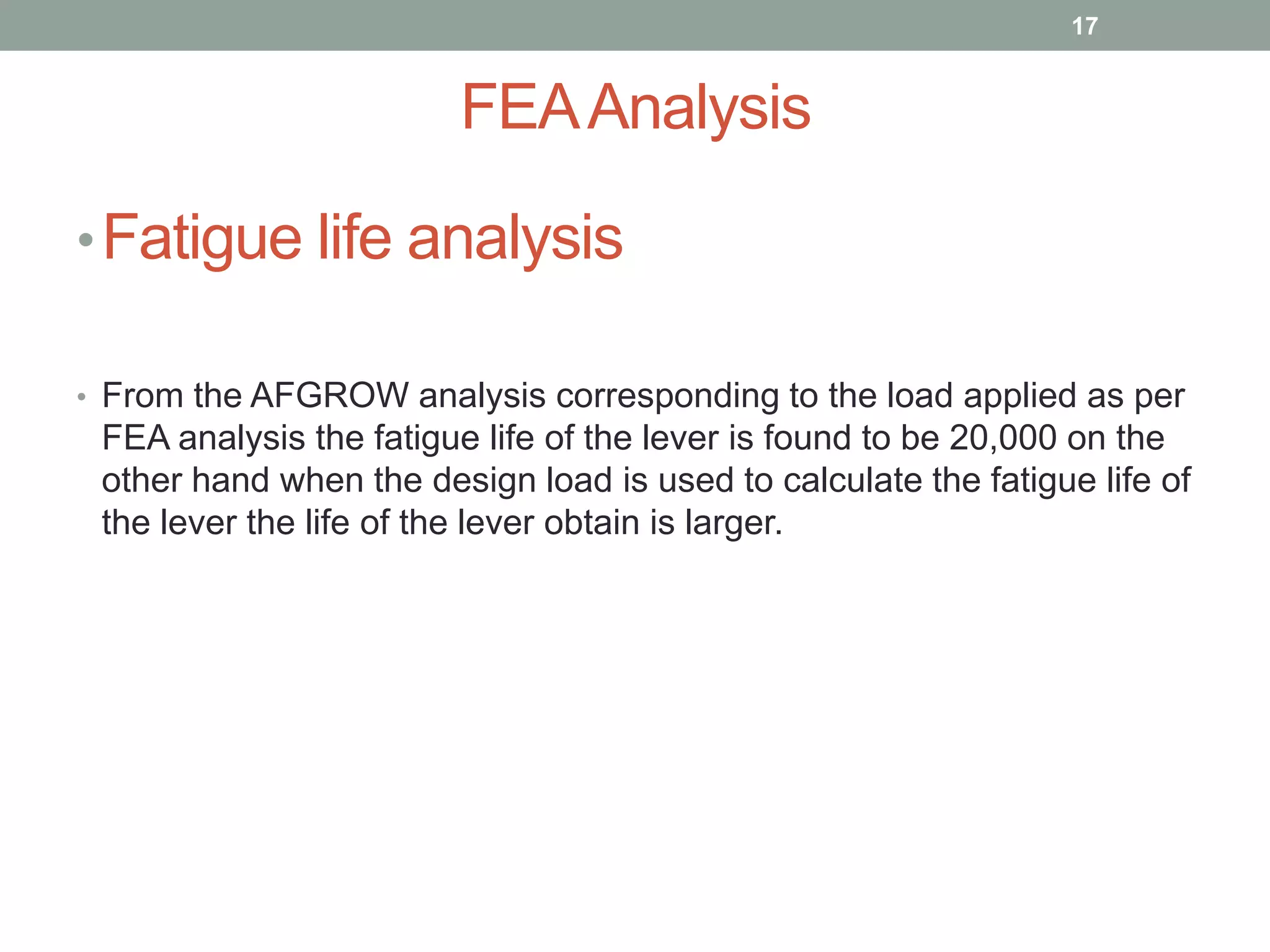 Fatigue fracture of a main landing gear swinging lever in a civil ...