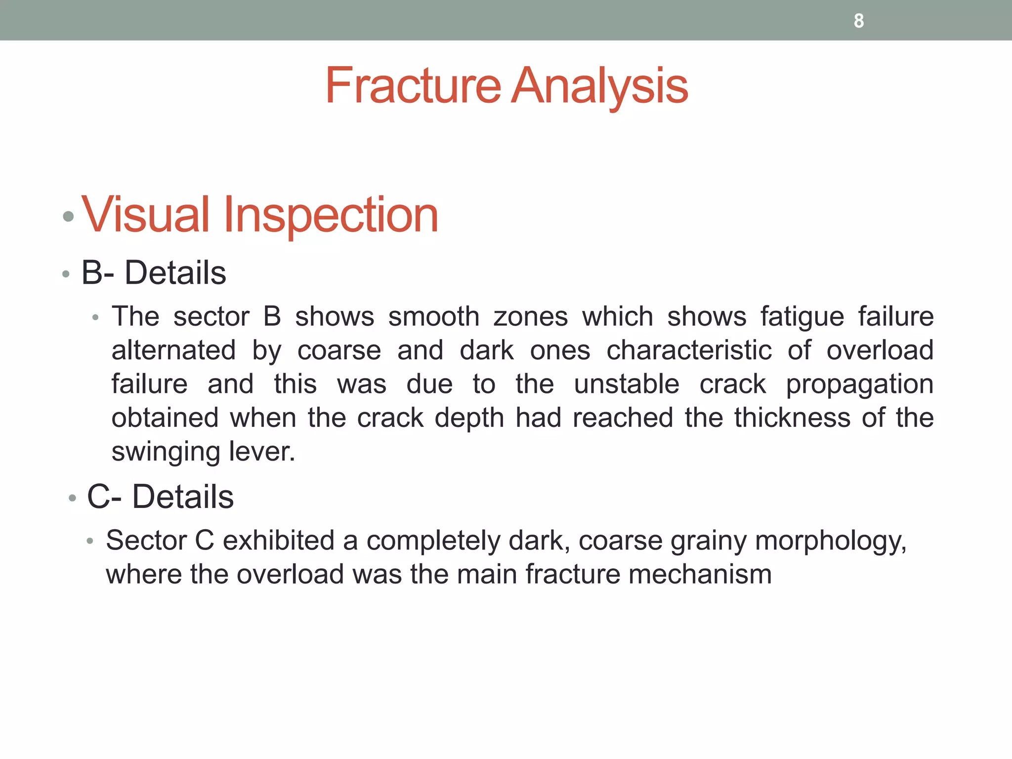 Fatigue fracture of a main landing gear swinging lever in a civil ...