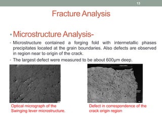 Fatigue fracture of a main landing gear swinging lever in a civil ...