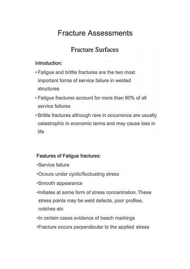 FATIGUE FRACTURES - PICTURES OF REAL PARTS | PDF