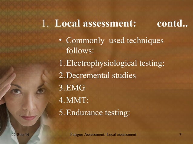 Fatigue assessment | PPT | Lung and Respiratory Health | Diseases and ...