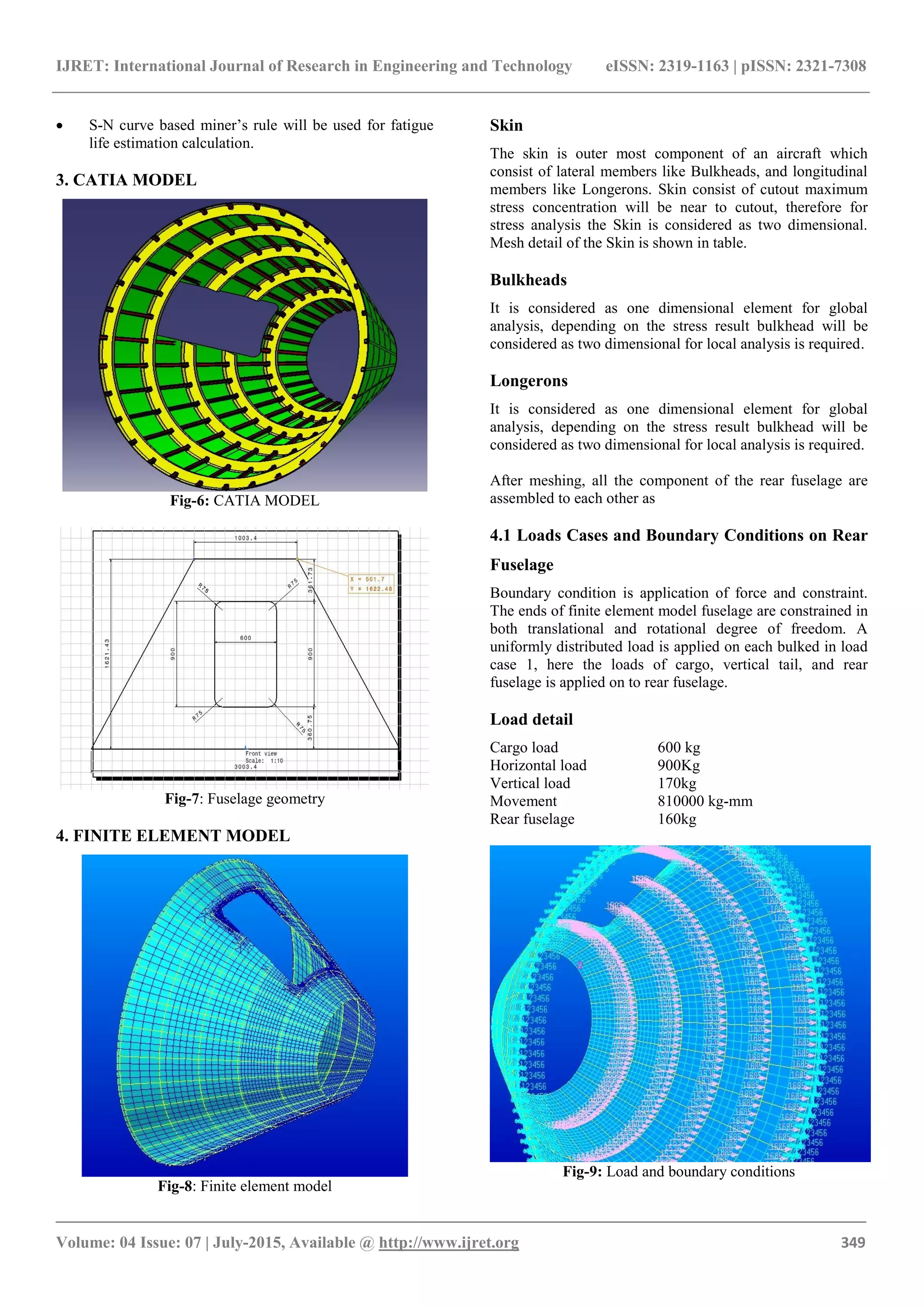 Fatigue life estimation of rear fuselage structure of an aircraft | PDF ...