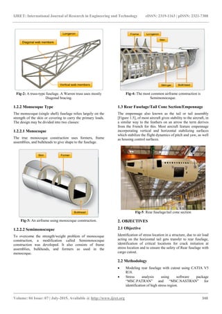 Fatigue life estimation of rear fuselage structure of an aircraft | PDF ...