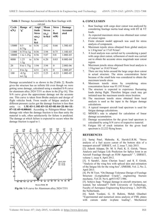 Fatigue life estimation of rear fuselage structure of an aircraft | PDF