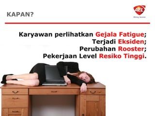 Fatigue management (2013) | PPT