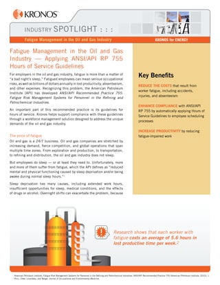 Fatigue Management in O&G | PDF
