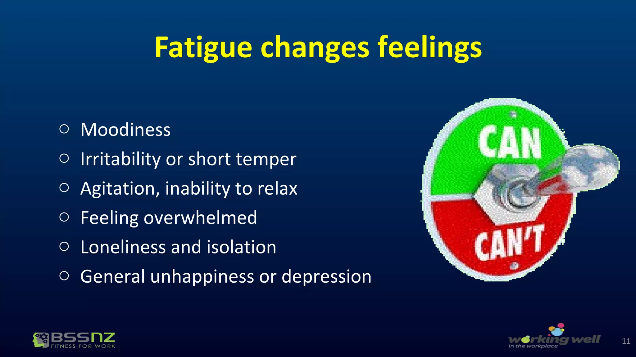 Fatigue management strategies | PPT