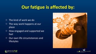 Fatigue management strategies | PPT