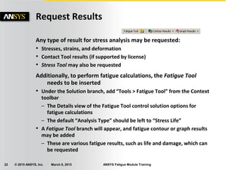 The Fatigue Analysis Module of ANSYS Mechanical | PDF