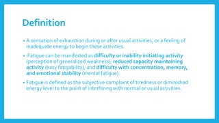 Approach to Fatigue | PPTX