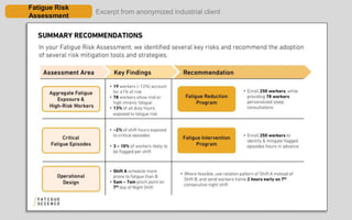 Fatigue Science - Fatigue Risk Assessment | PPTX