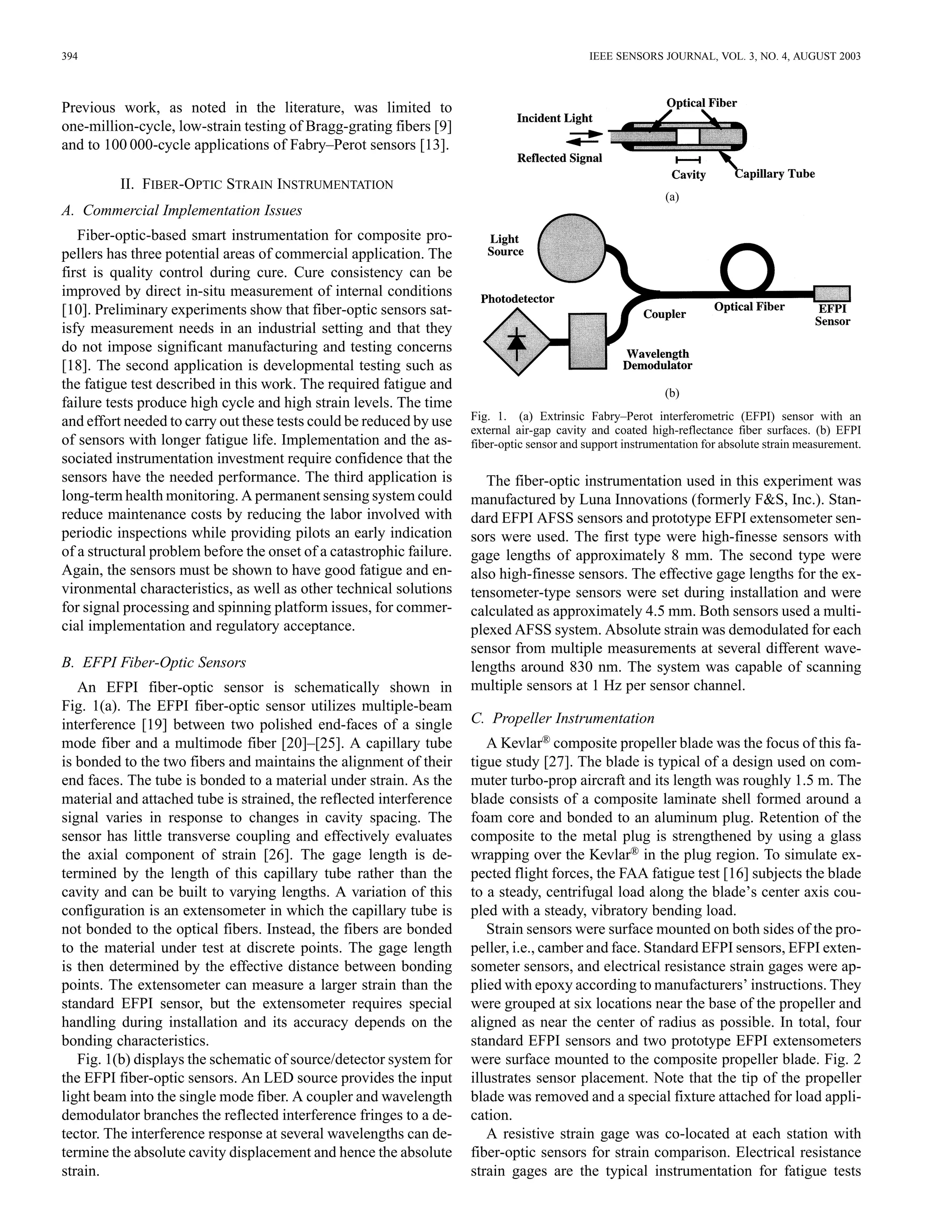 Fatigue testing of a composite propeller blade using fiber optic strain ...
