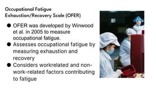 types of fatigue tools used by ergonomist | PPTX | Sleep Disorders ...