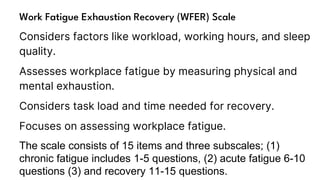 types of fatigue tools used by ergonomist | PPTX | Sleep Disorders ...