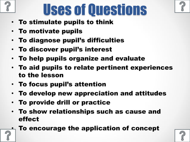 Teaching with questioning and answering method | PPTX | Educational ...