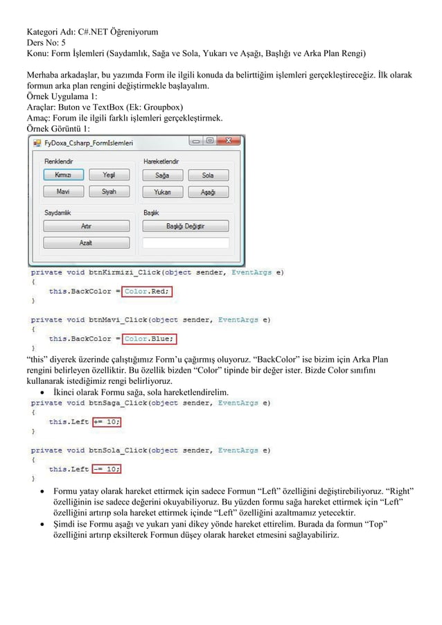 Fatih Yildizhan 5 Form Islemleri | PDF