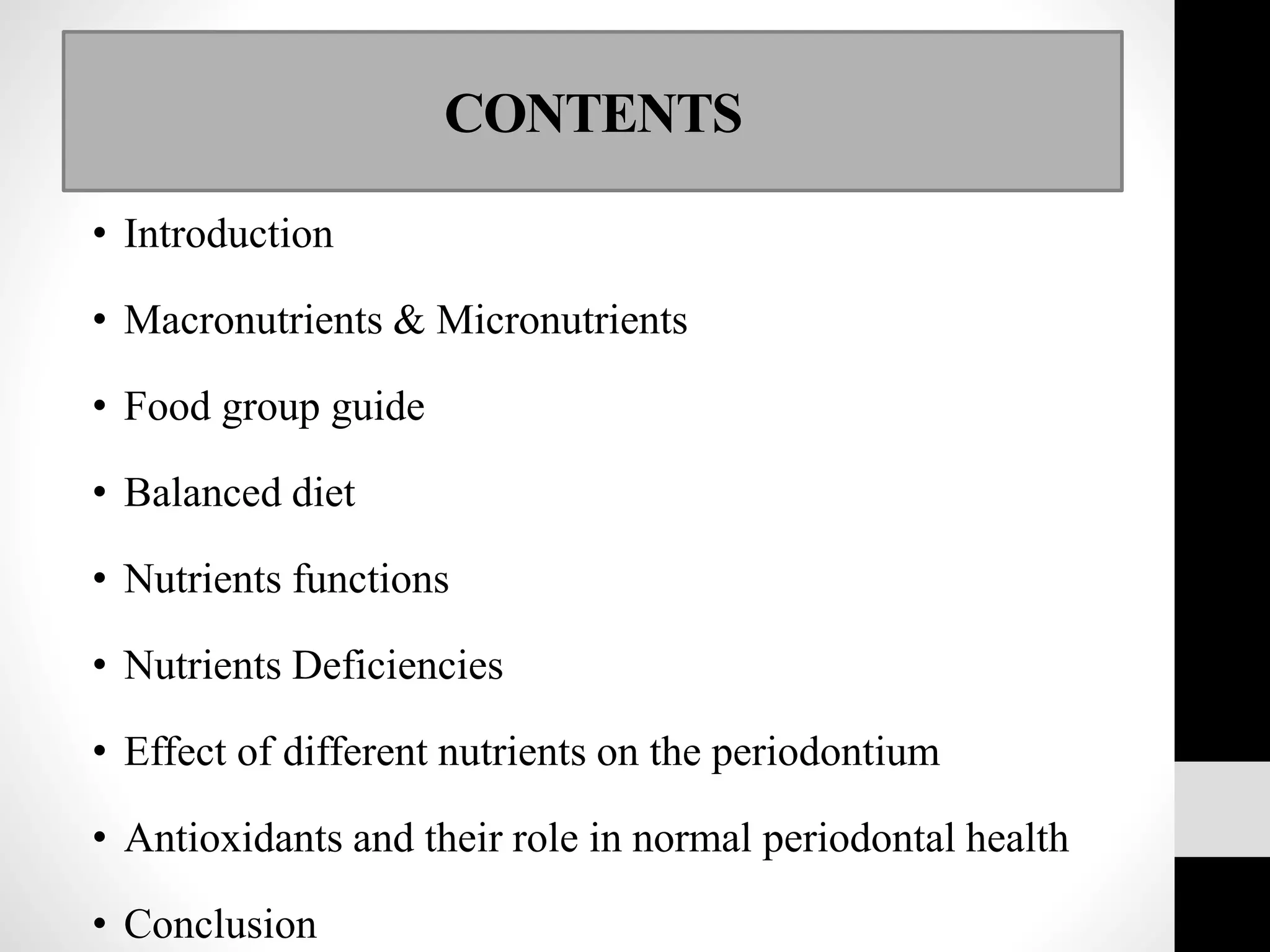 nutrition in periodontics | PPTX