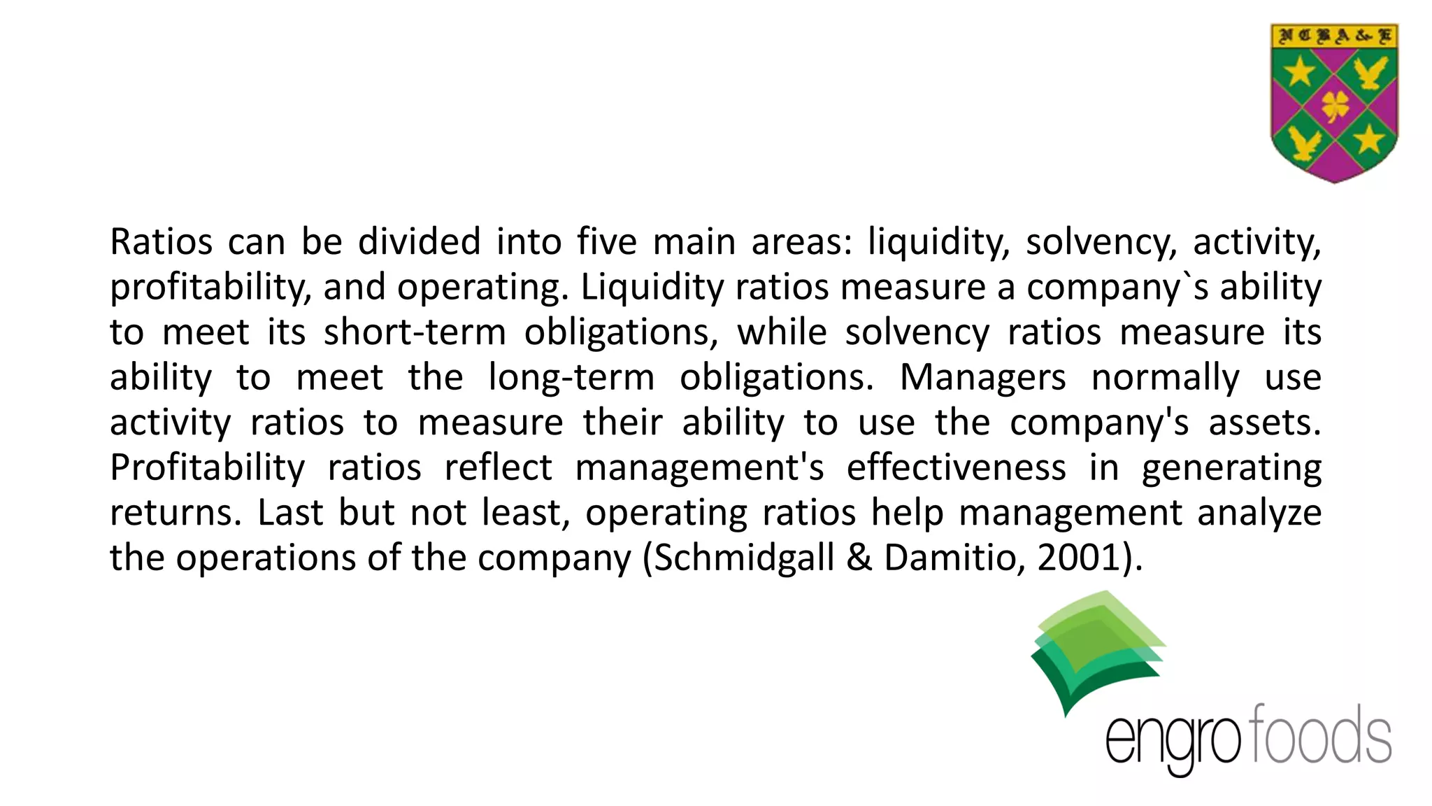 Engro Foods ratio analysis | PPTX