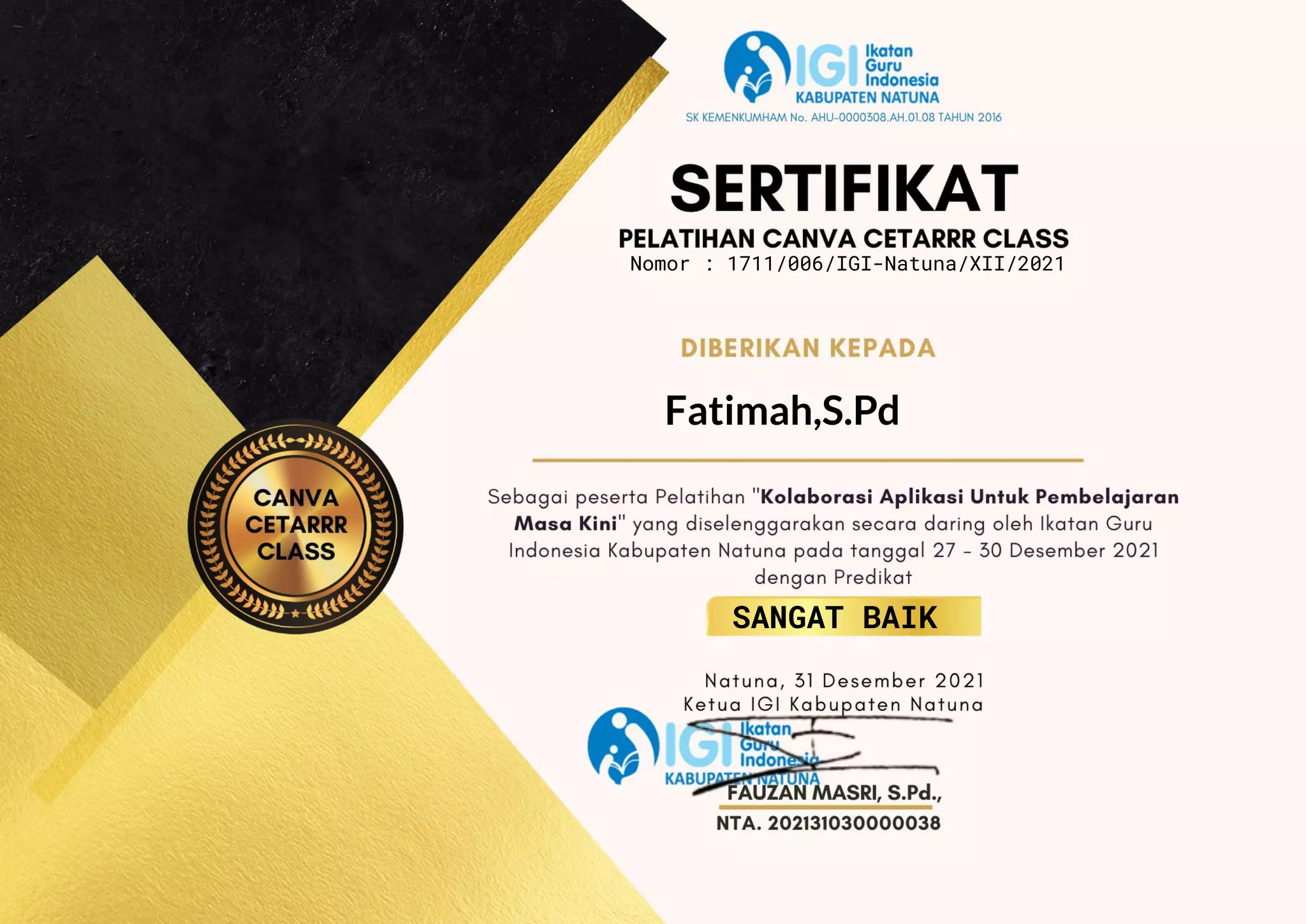 Fatimah,S.Pd Sertifikat Pelatihan Canva Cetarrr Class Batch #13.pdf