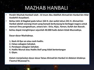 Fatimah zahrah md fauadi ; mazhab | PPT