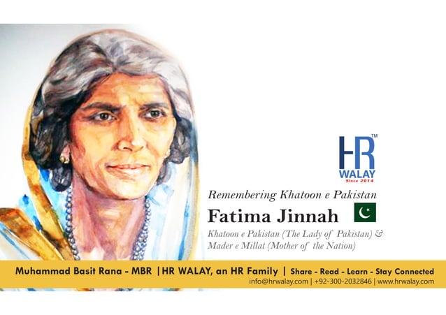 Khatoon e Pakistan | Mader e Millat | Fatima Jinnah | Anniversary | PDF