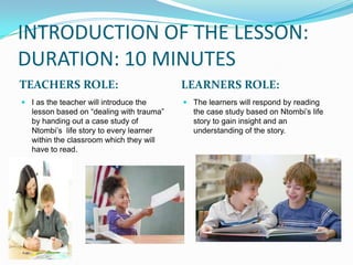 Life Orientation Lesson Plan Topic: Dealing with trauma | PPTX