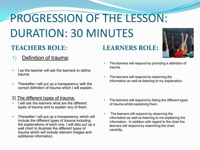 Life Orientation Lesson Plan Topic: Dealing with trauma | PPTX