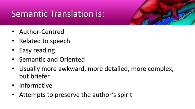Peter Newmark's Sementic Translation | PPTX | Technology & Computing