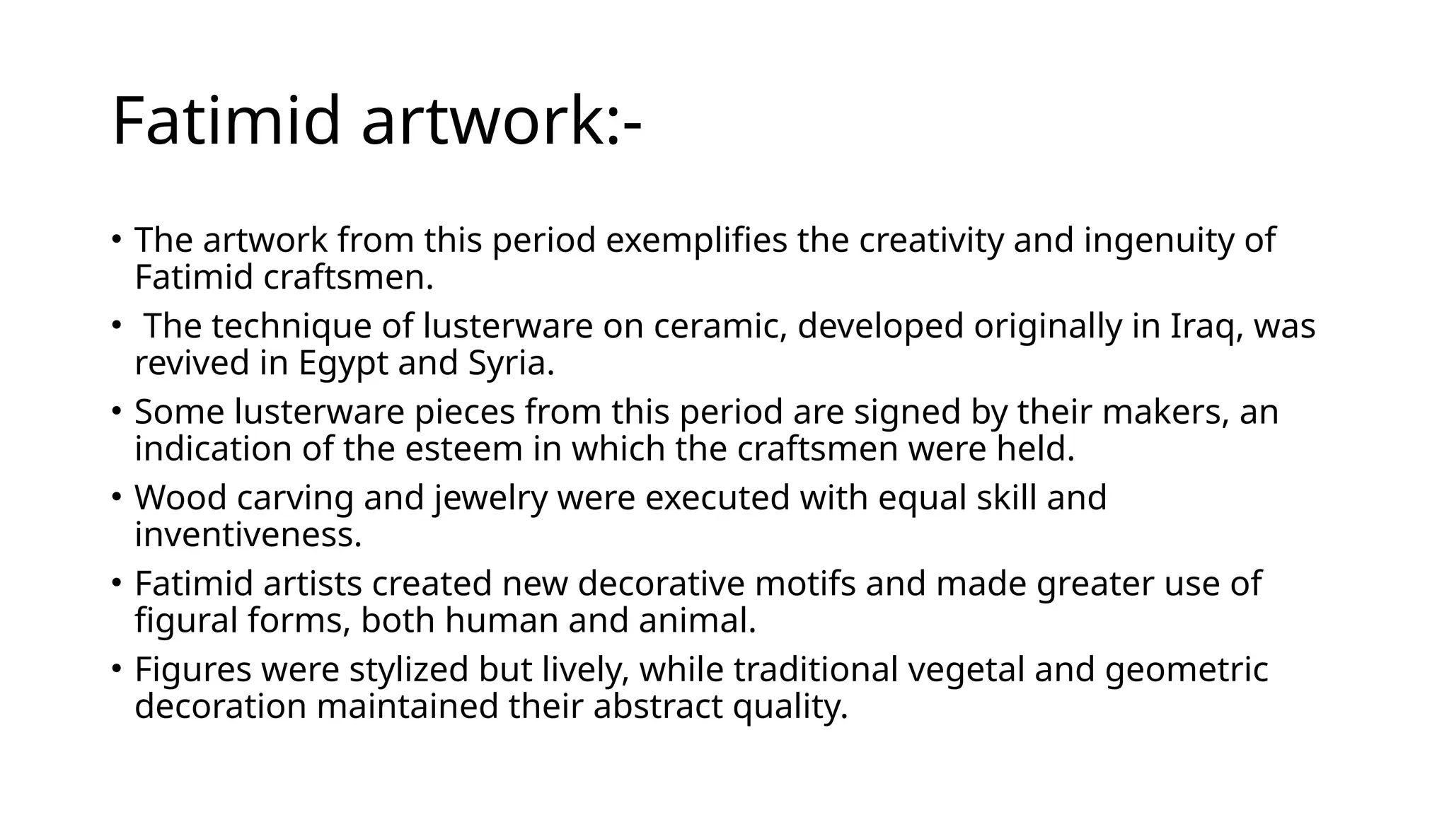 Fatimid’s Dynasty.pptx islamic architecture | PPT