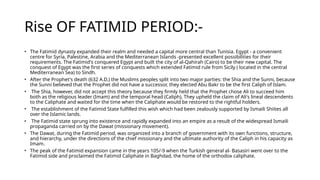 Fatimid’s Dynasty.pptx islamic architecture | PPT