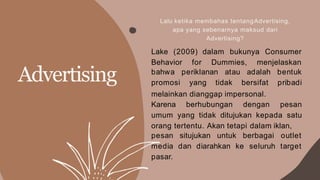 Perilaku Konsumen dan Iklan / Periklanan | PPT